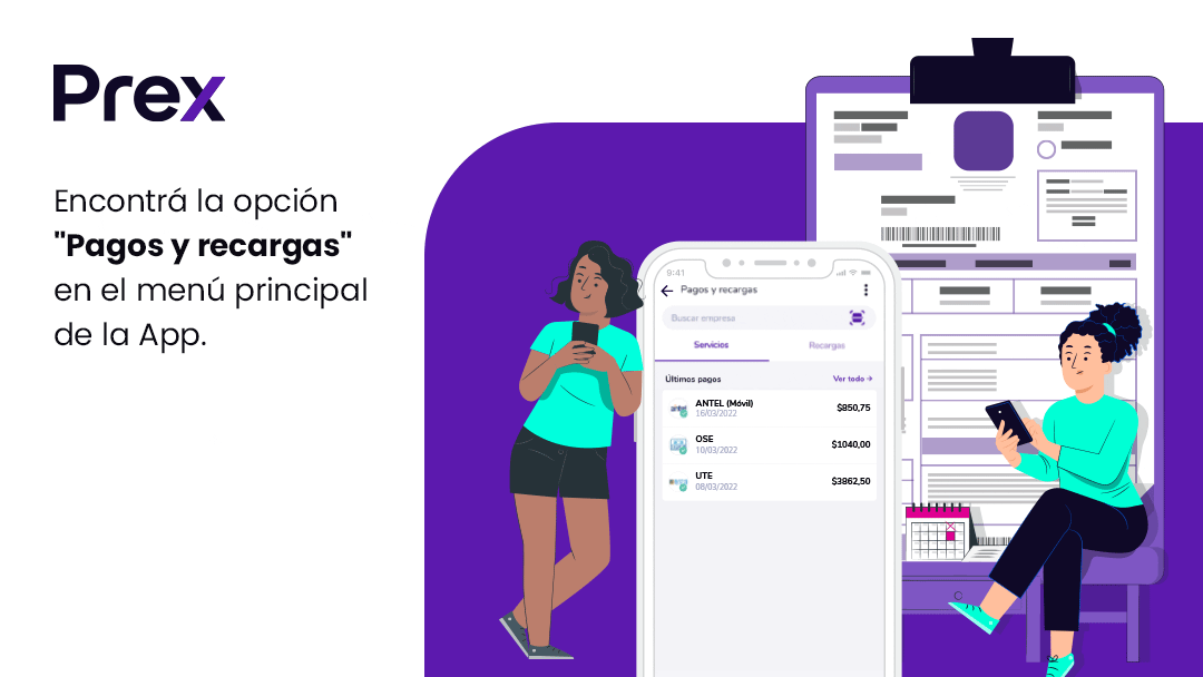 Prex ─ Pagos y recargas - 2 pts de IVA